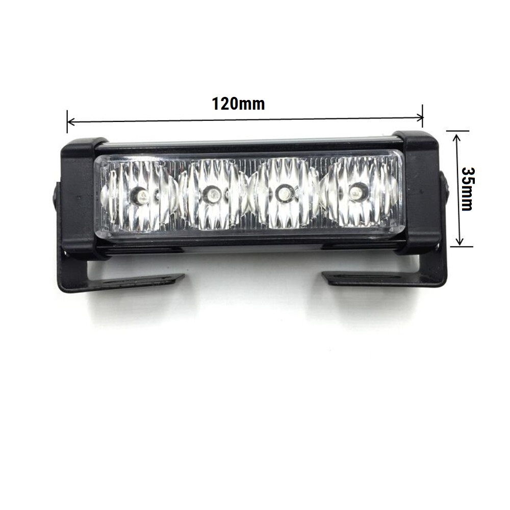 4 x 4 Led 12v 24v Warning Light Emergency Front Flashing Strobe Truck Car